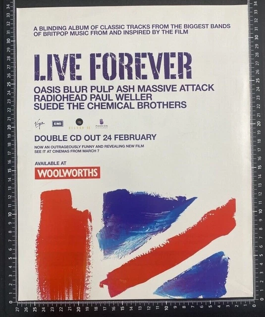 LIVE FOREVER COMP - Blur Oasis - 2003 Vintage Poster Size Advert £12.99 ...
