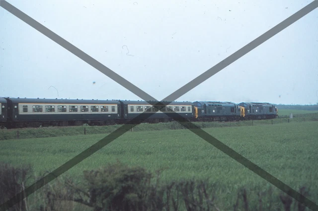 RAILWAY LOCOMOTIVE 35MM Slide – Double Headed Class 37’S On Pullman ...