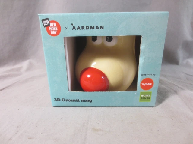 WALLACE AND GROMIT 3D Gromit Mug Aardman Red Nose Day Comic Relief ...