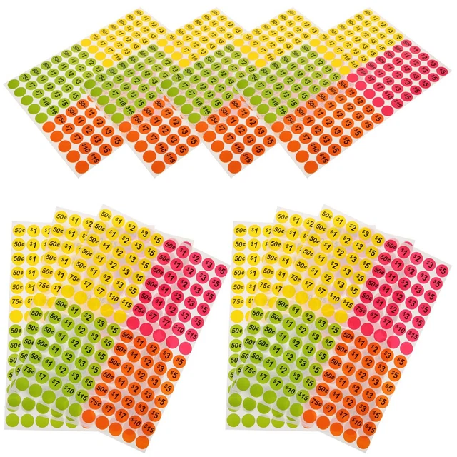 10 SHEETS PRICE Sticker Sale Signs for Shops Stickers Retail Store $23. ...