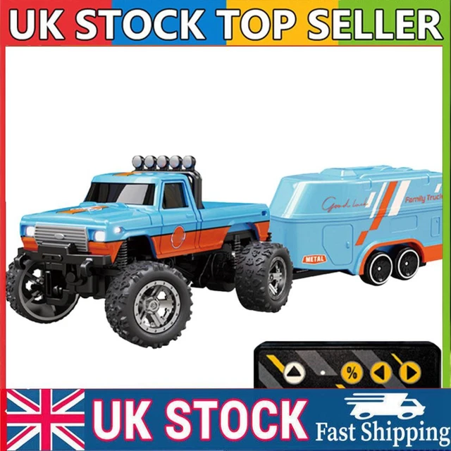 MINI RC MONSTER Truck 1:64 Scale Remote Control Truck Adjustable Speed ...