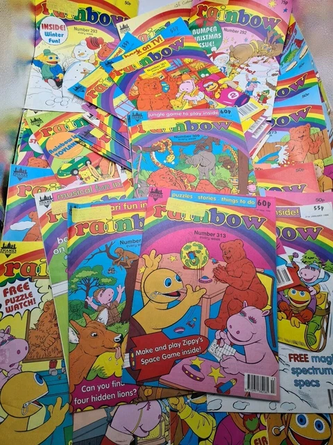 RAINBOW COMICS X40 Illustrated Colour Kids Thames Television Comics ...