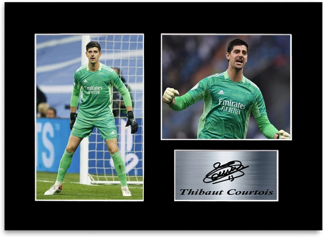 THIBAUT COURTOIS REAL Madrid Football Player A4 Signed Photo Mount ...