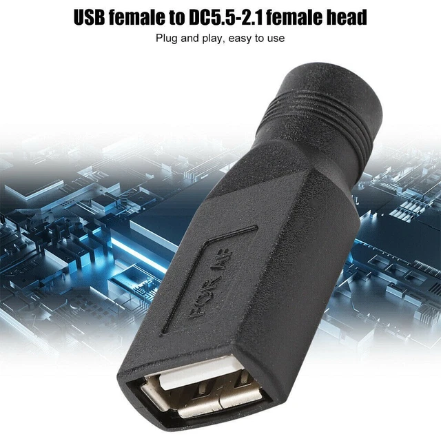 CONNECTEUR ADAPTATEUR USB vers DC5 5 2 1 compact et léger pour une ...