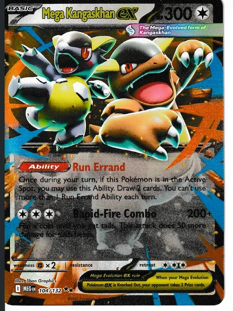 MEGA KANGASKHAN EX Double Rare ME01: Mega Evolution 104/132 NM $3.00 ...