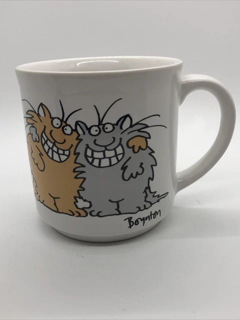 SANDRA BOYNTON KEEP Smiling Cats Hugging Coffee Tea Mug Cup Vintage ...