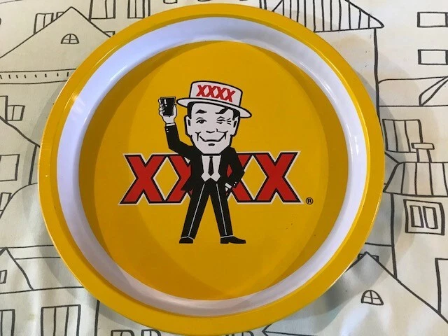 VINTAGE MR FOUREX XXXX Beer Metal Tray 32cm $39.00 - PicClick AU
