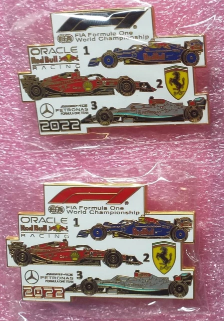 PINS 2 SUPERBE PIN'S F1 DORE, RED BULL, FERRARI, MERCEDES, 70 mm ...