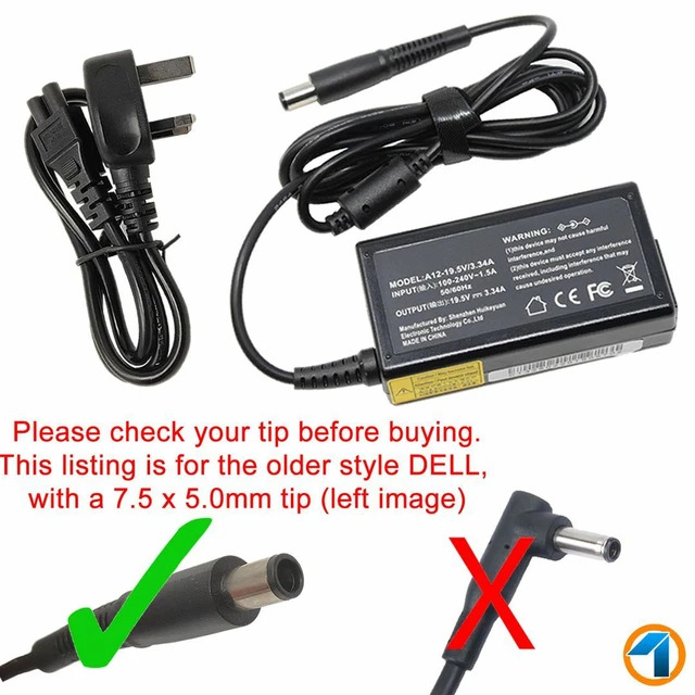 FOR DELL AA22850 T237 PA-12 Family Laptop AC Power Adapter 65W 19.5V 3 ...