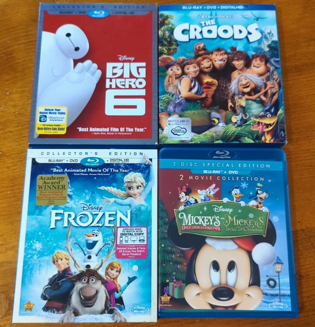 BLU-RAY DVD MOVIE Lot Big Hero 6 Frozen Disney Mickey's Christmas ...
