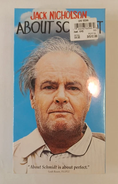 ABOUT SCHMIDT JACK Nicholson Sealed VHS Tape Movie Video New £11.48 - PicClick UK