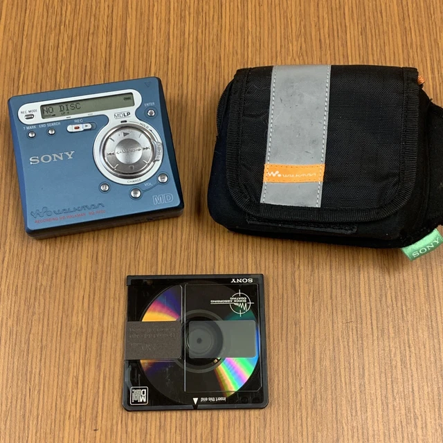 SONY MZ-R700 MD Player / Recorder MiniDisc Walkman BLUE w/Case - Tested ...