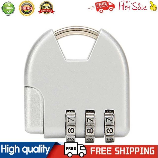 MINI 3-DIGIT CODE Luggage Password Padlock Drawer Anti-Theft Lock ...
