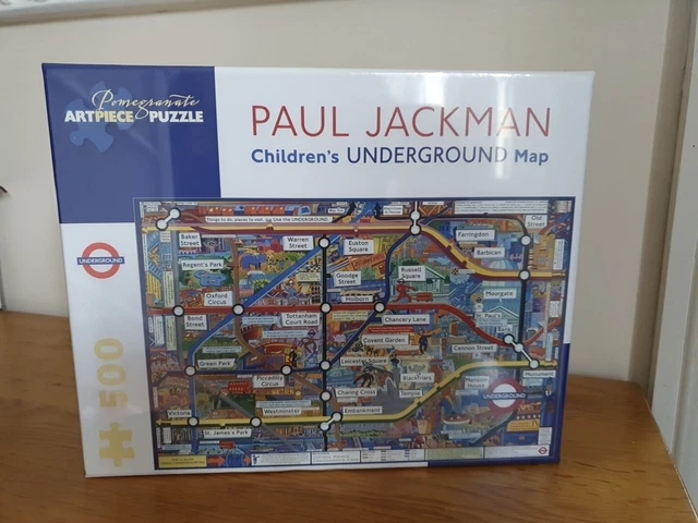 CHILDRENS UNDERGROUND MAP By Paul Jackman - 500 Piece Jigsaw Puzzle ...