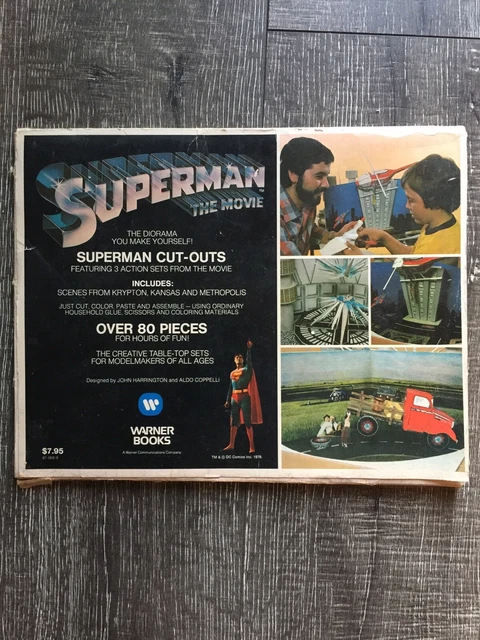 VINTAGE SUPERMAN THE Movie Cut-Outs Diorama 1978 Warner Books DC Comics ...
