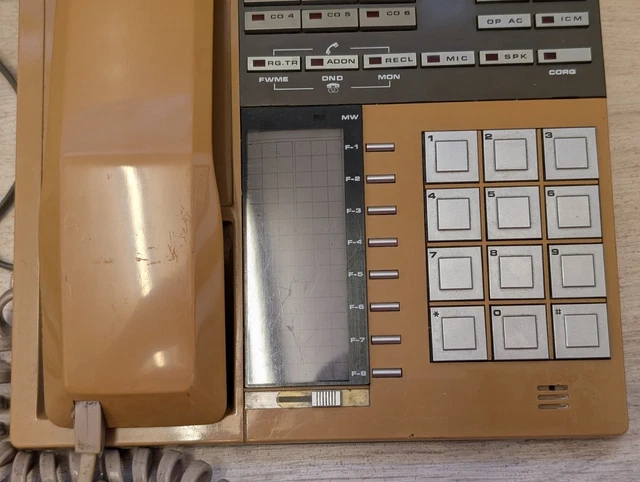 BROWN EK-616 PFT executive push button office telephone vintage ...