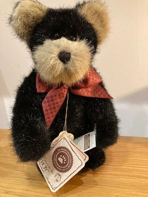VINTAGE BOYDS BEARS THE ARCHIVE COLLECTION 8" BLACK BEAR with stand and ...