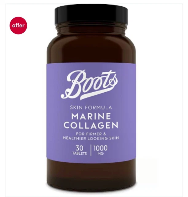 2 X BOOTS Skin Formula Marine Collagen 30 Tablets 1000mg £25.00 ...