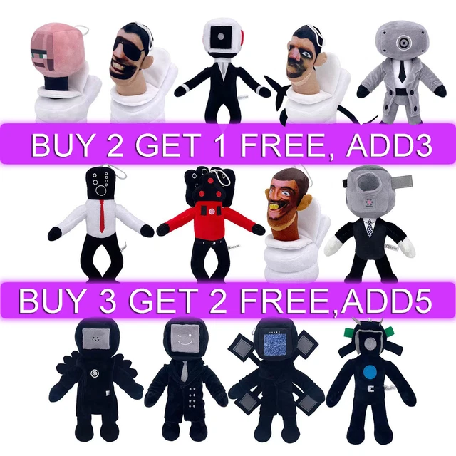 New Skibidi Toilet Plush Doll Toiletman Cameraman Speakerman Tv Man