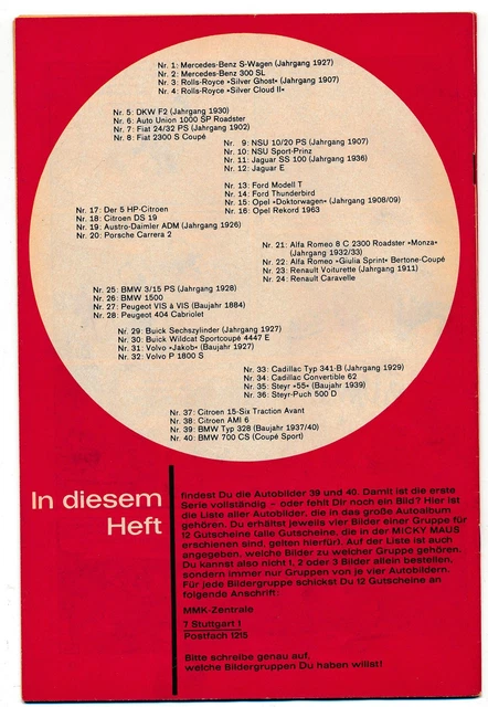 MICKY MAUS 1966 Heft 4 - Mit Karl May (Winnetou III) & Autobild EUR 38 ...