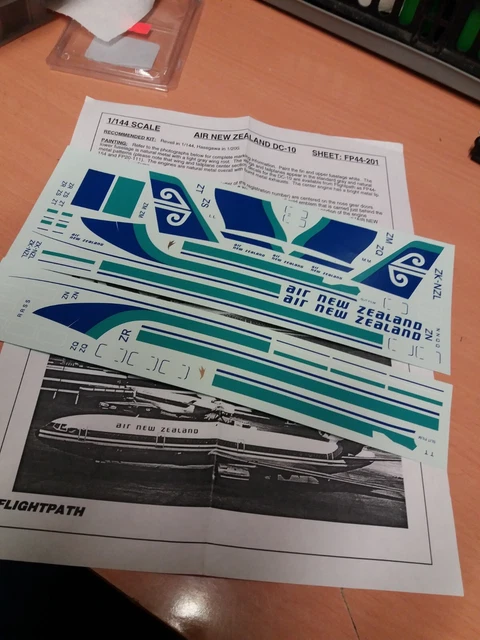 FLIGHTPATH MODEL AIRCRAFT decals FP44-201 Air New Zealand DC-10 £6.00 ...