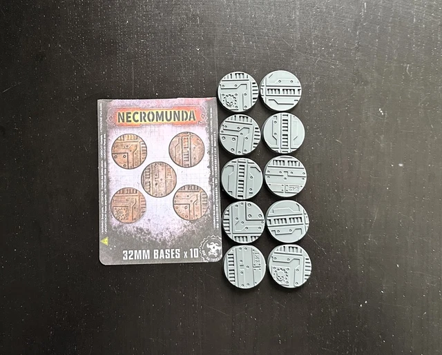 10X 32MM ROUND Necromunda Bases Warhammer 40k Kill Team Zone Mortalis ...