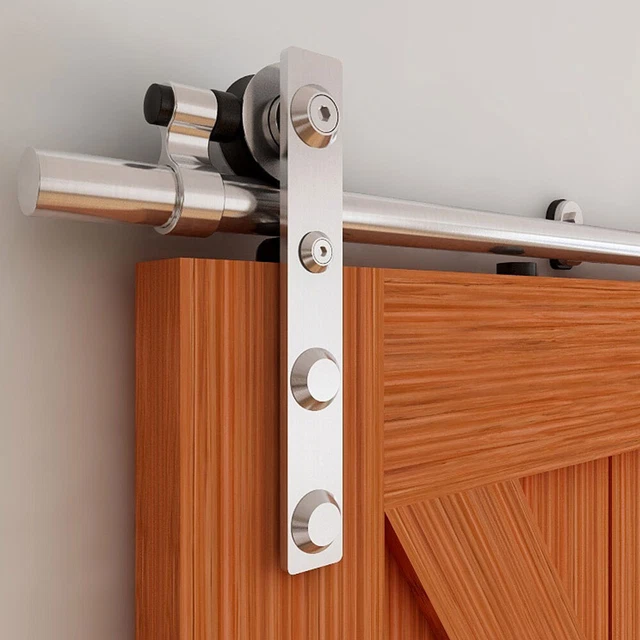 CCJH EDELSTAHL SCHIEBESCHIENE Schiebetürsystem Schiebetürbeschlag fürScheunentür EUR 72,08 ...