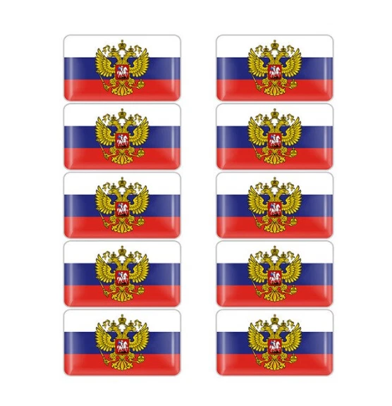 10 RUSSLAND AUFKLEBER Sticker Russia Россия Russische Adler Wappe ...