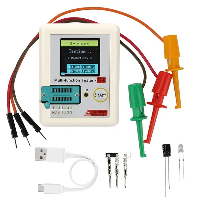 TESTEUR DE TRANSISTOR TC-T7-H Diode Transistor Condensateur MOS/PNP/NPN ...