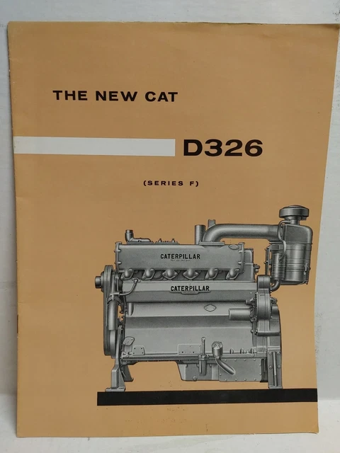 VINTAGE 1950S CATERPILLAR D326 Series F Engine Brochure Union Tractor ...