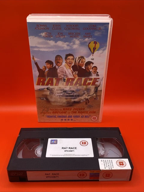 RAT RACE VHS Video Rowan Atkinson John Cleese Whoopi Goldberg Ex Rental ...