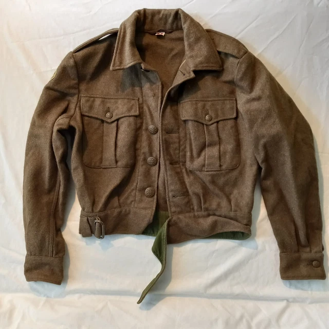 GENUINE WW2 BRITISH Army Bomber Jacket Battledress Wool Felt Needs ...