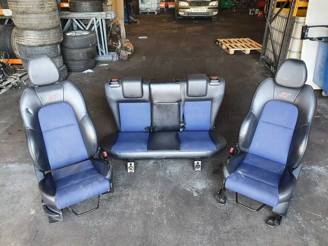 FORD FIESTA MK6 3 Door St St150 Blue Cloth Leather Seats Interior 2002 ...