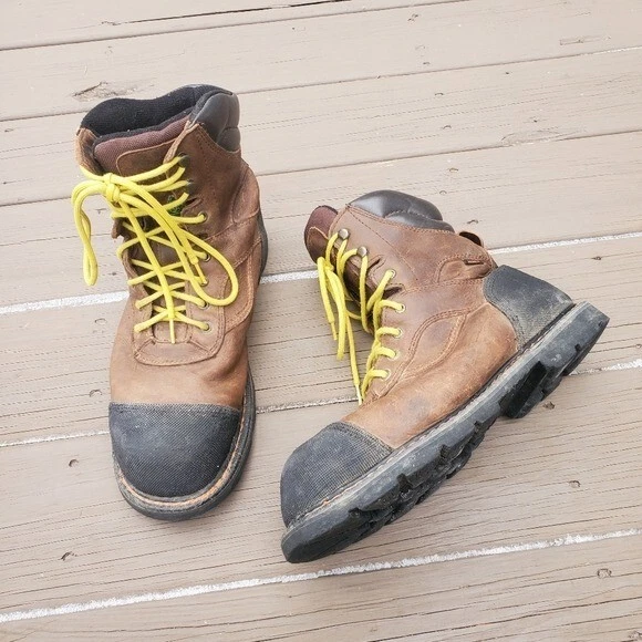 RED WING SHOES Worx Gravel Men’s 8″ Brown Leather General Utility Work ...