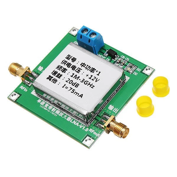 RF BROADBAND AMPLIFIER LNA 0.01-2000MHz Gain 20dB Radio Gain Low Noise ...
