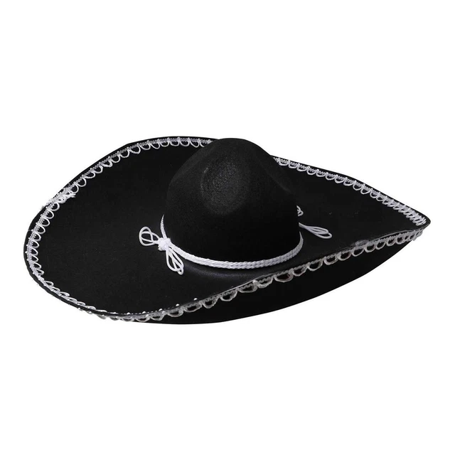 FIESTAS GUIRCA UNISEX Adult Mexican Felt Costume HatOne Size Black ...