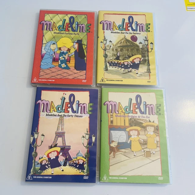 MADELINE DVD BUNDLE x4- The Toy Factory, Costume Party, Birthday At The ...