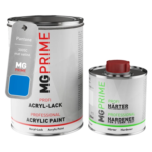 PANTONE 3005C BLUE mat satiné peinture acrylique 1,5L durcisseur y.c ...