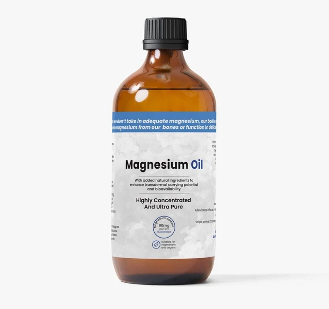 MAGNESIUM OIL - Highly Concentrated With Enhanced Bioavailability 500ml ...