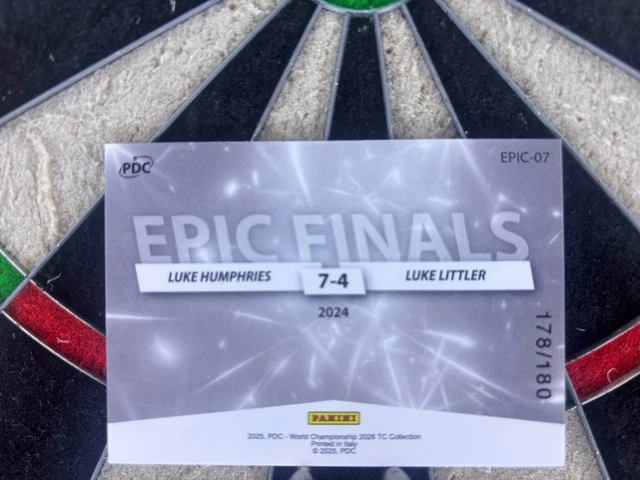 PANINI PDC WORLD Championship 2026 # Luke Littler & Humphries # EPIC-07 ...