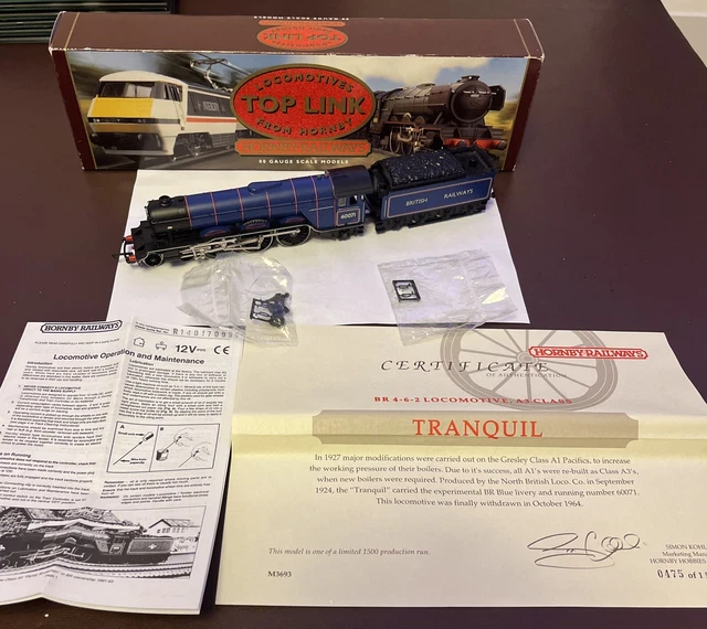 HORNBY-R140-TRANQUIL-60071-LTD ED-EX BLUE Livery-Boxed-Rare-Cert-Cd ...