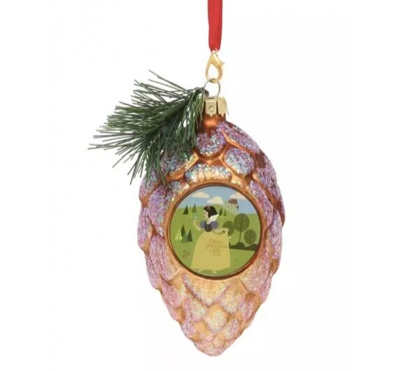 DISNEY SNOW WHITE & 7 Dwarfs Pinecone Glass Christmas Ornament ...
