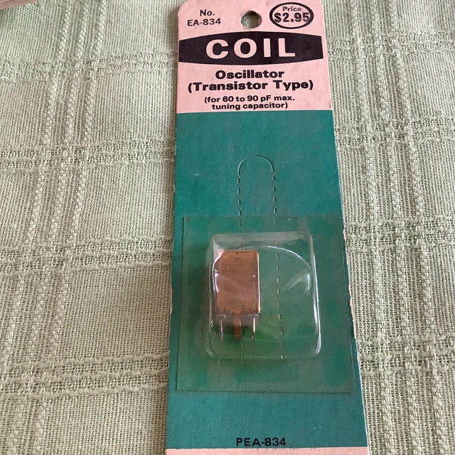NAE TRANSISTOR RADIO Oscillator Coil For 60-90 pF Tuning Cap 3/8” Can £ ...