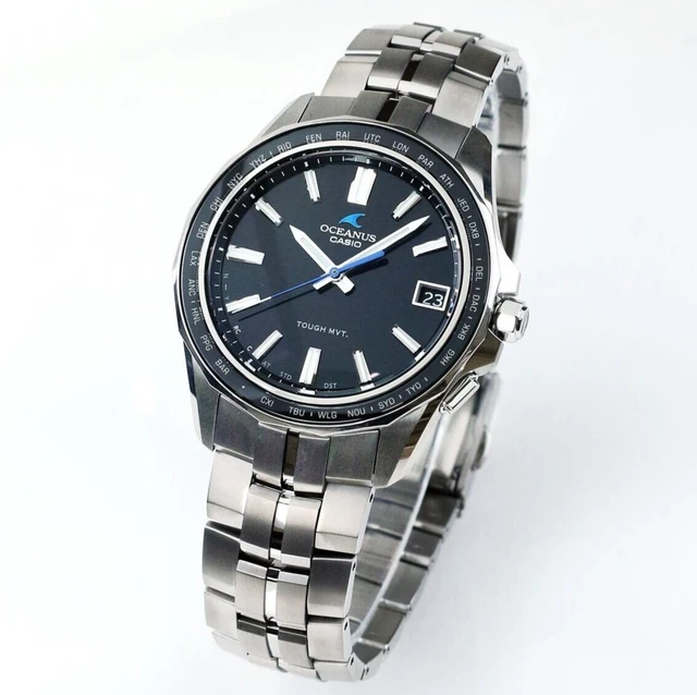 CASIO OCEANUS MANTA OCW-S400-1AJF Titanium Bluetooth Tough Solar Men Watch Black £663.91 ...