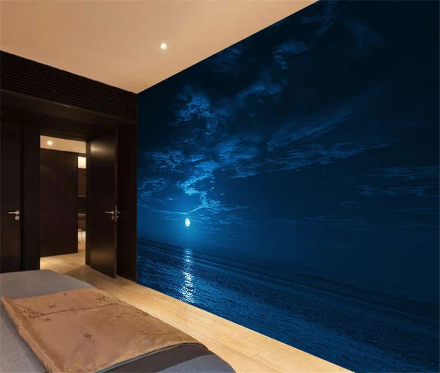 MOON NIGHT SKY Stars Full Wall Mural Photo Wallpaper Print Kids Home 3D ...