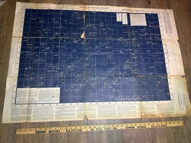 VTG WORLD STAR Chart American Map Co 9574 £45.57 - PicClick UK