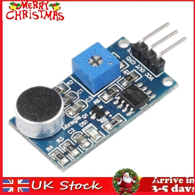 SOUND SENSOR MODULE LM393 Sound Control Sensor Microphone Amplifier for ...