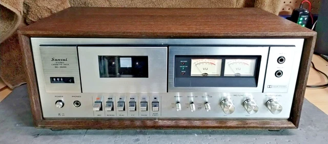 VINTAGE SANSUI SC-3000 Stereo Cassette Deck, Works, New Belts (2/3 ...