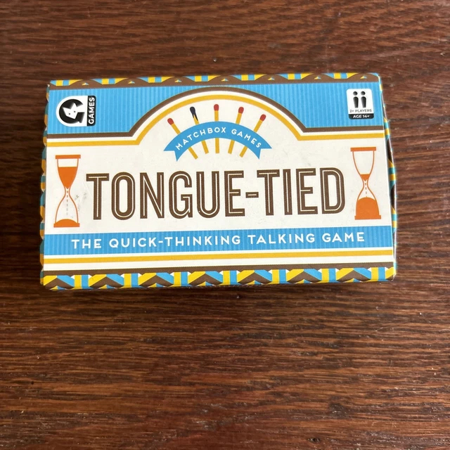 MATCHBOX GAMES TONGUE Tied Quick Thinking Talking Card Game £5.77 ...