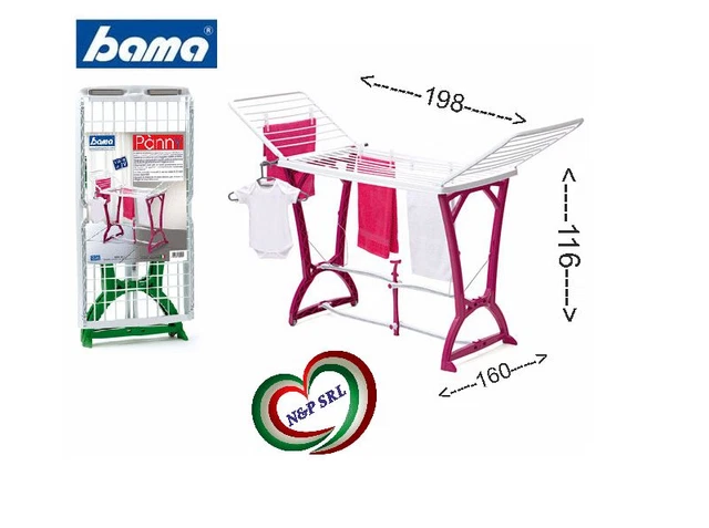 BAMA PANNY STENDINO Stendibiancheria Stendi Panni In Resina Con Ruote ...
